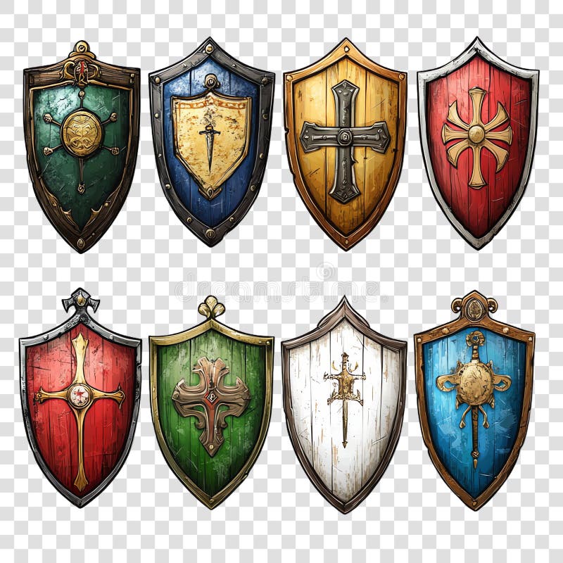 Knight shields stock illustration. Illustration of safe - 341489719