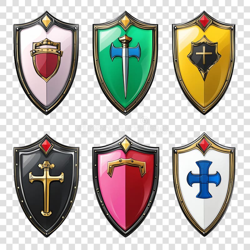 Knight shields stock image. Illustration of antivirus - 341489721