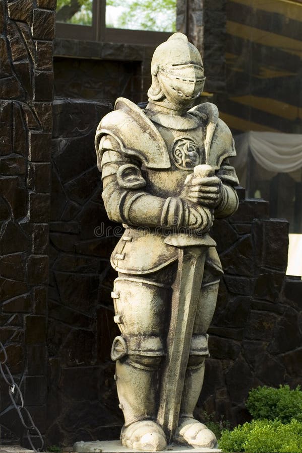 Knight standing guard stock image. Image of hand, antique - 2429677