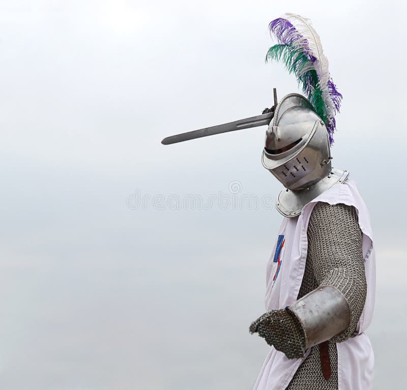Knight with a sword stock photo. Image of history, copyspace - 7640584