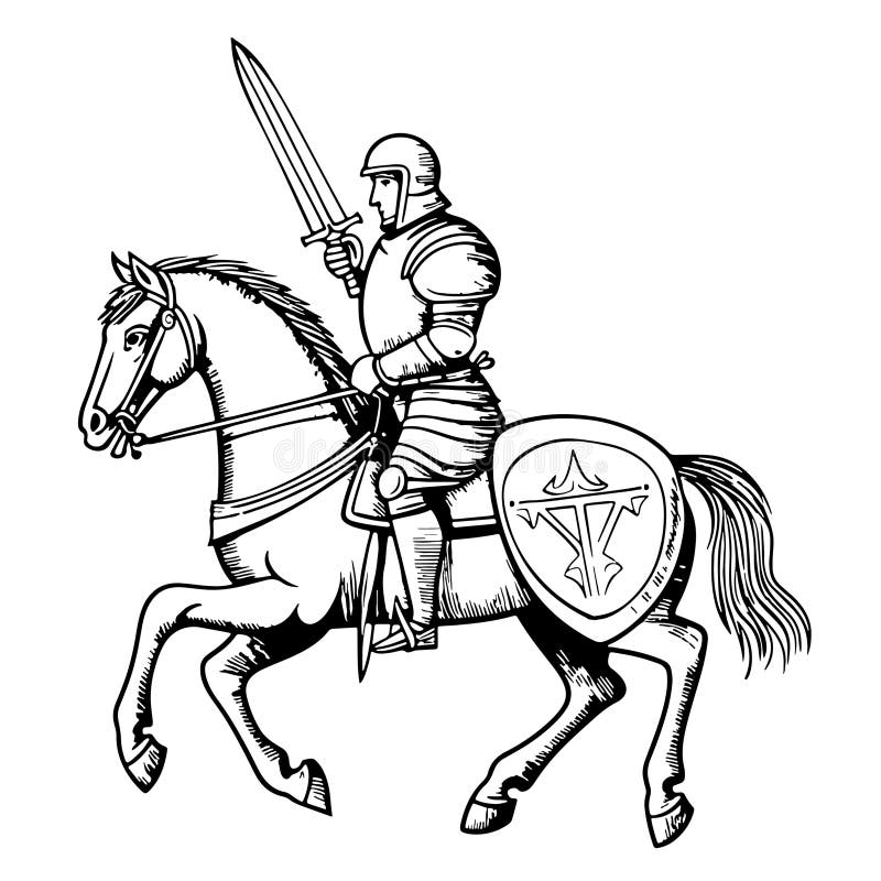 Armour Knight Sketch Stock Illustrations – 425 Armour Knight Sketch ...