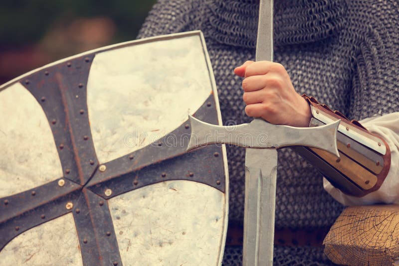 Knight with sword stock photo. Image of chivalry, conflict - 31407854