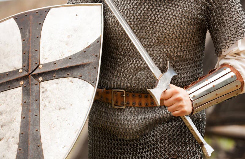 Knight with sword stock image. Image of armor, metal - 31407867