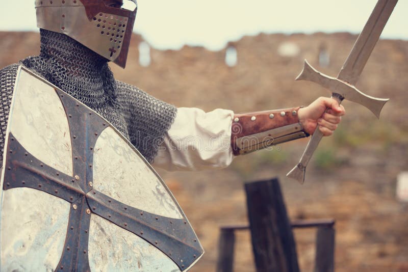 Knight with sword stock photo. Image of forces, iron - 31407870
