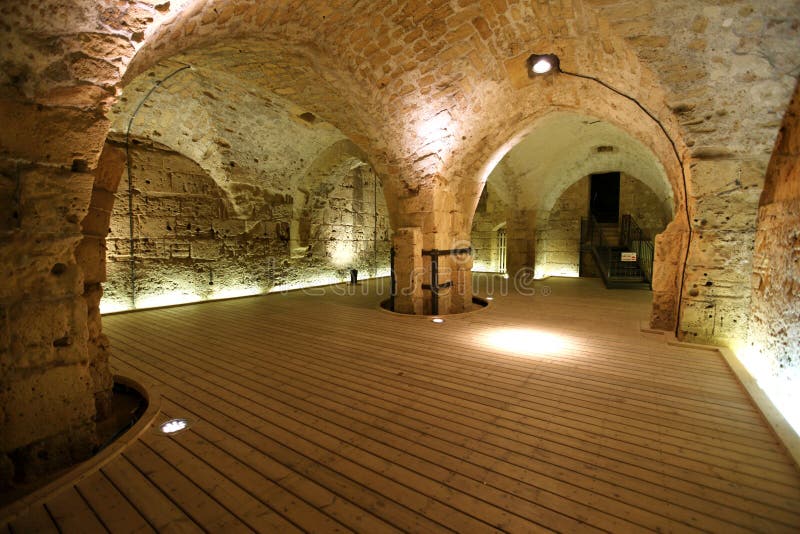 Knight Templar Castle in Acre, Israel Stock Image - Image of building ...