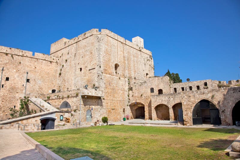 Knight Templar Castle in Acre, Israel Stock Photo - Image of akko ...