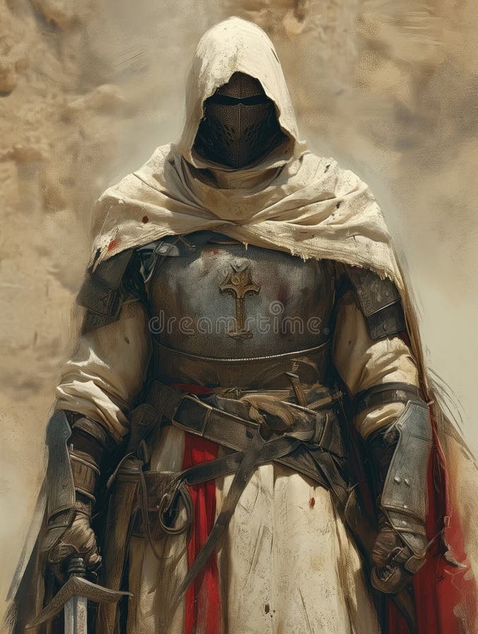 Knight of the Templar Order Stock Illustration - Illustration of ...