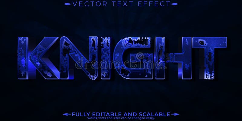 Knight Text Effect, Editable Army and Power Text Style Stock Vector ...