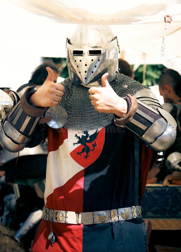 Knight Thumbs up editorial stock image. Image of ages - 15346919