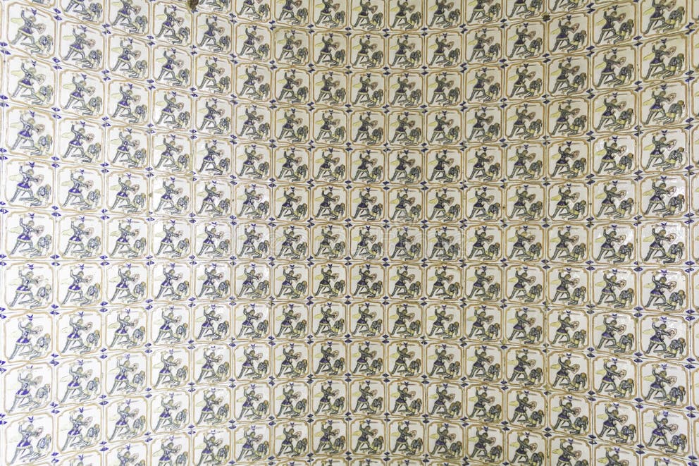 Knight in tile stock photo. Image of building, ancient - 42350732