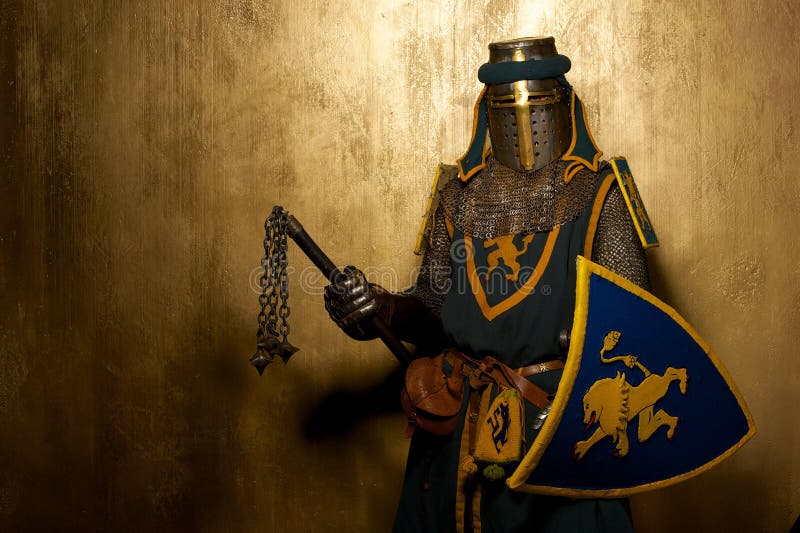 Noble knight with sword stock image. Image of assassin - 13450775