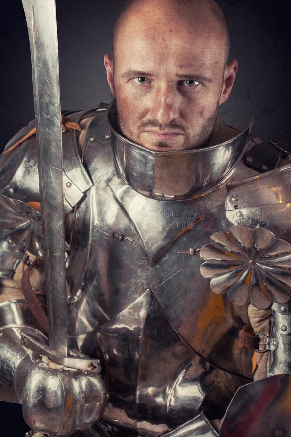 Knight wearing armor stock image. Image of history, great - 49256279