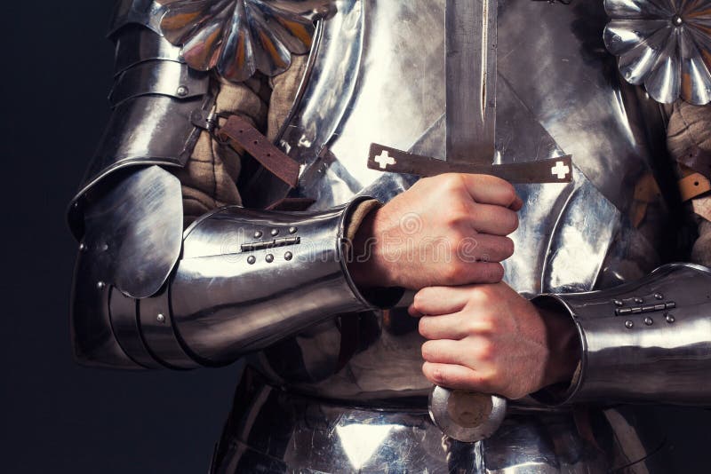 Knight wearing armor stock photo. Image of bright, fantasy - 44040034
