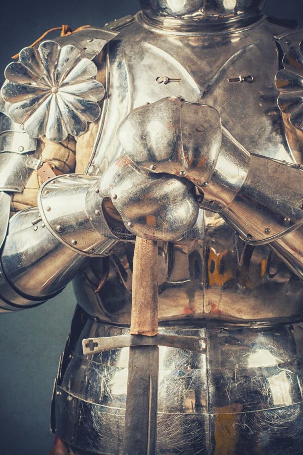 Knight wearing armor stock photo. Image of bright, armor - 44040058