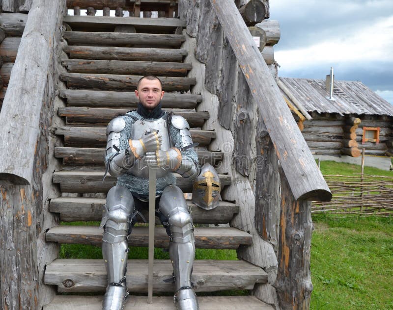 Knightly armor and weapon stock photo. Image of people - 64767964