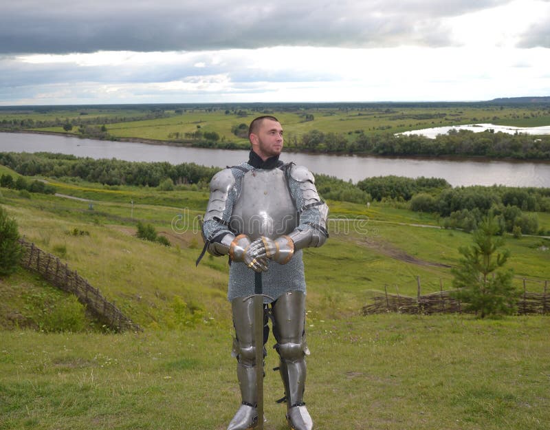 Knightly armor and weapon stock photo. Image of people - 64767964