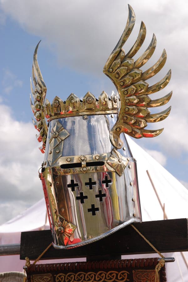 Knightly helmet stock image. Image of blue, helmet, human - 4366117