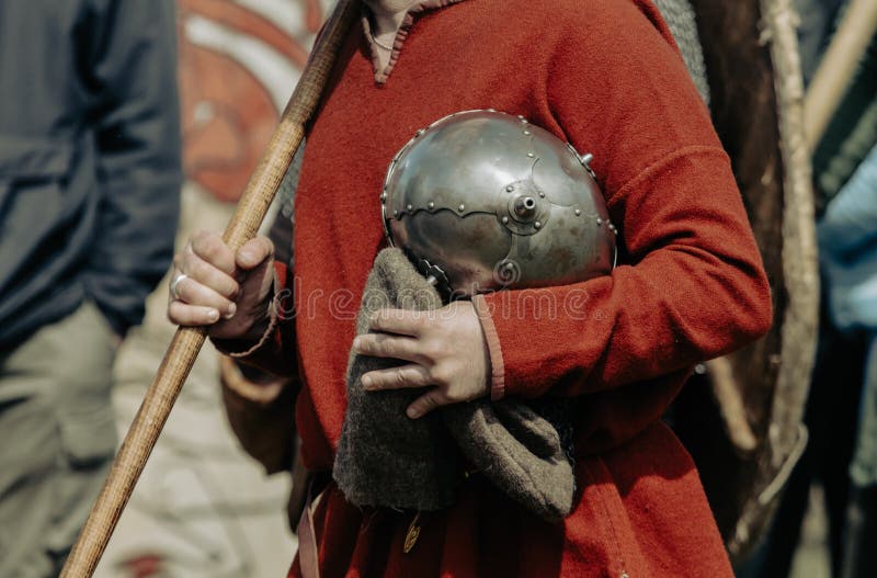 Knights in Armor with Weapons at War Stock Image - Image of viking ...