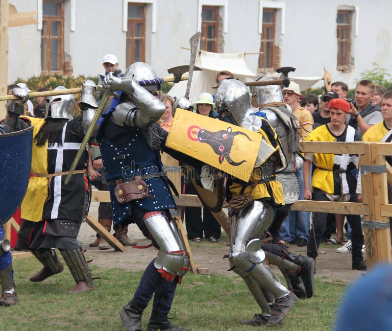 Knights battle editorial photography. Image of medieval - 25136687