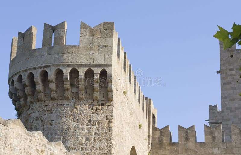 Knights Castle at Rhodes Greece Stock Photo - Image of crusader ...