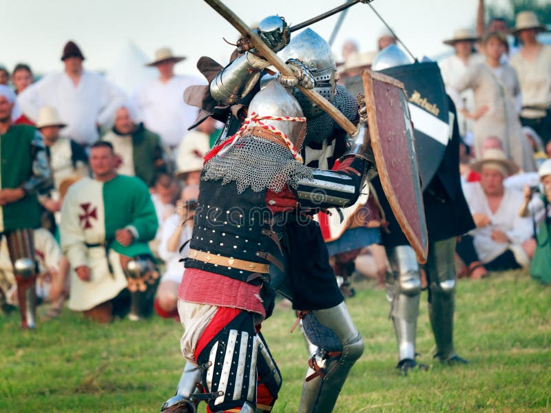 Knights Duel editorial stock photo. Image of defend, 1410 - 15361843