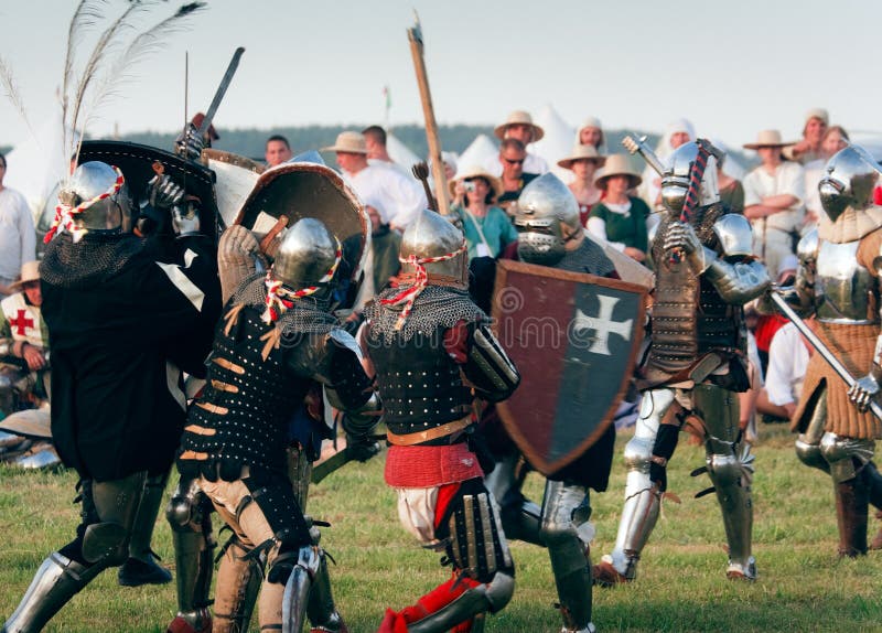 Knights Fight editorial image. Image of armour, july - 15346820