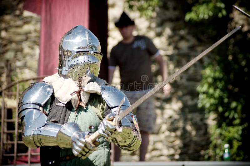 Knights fight editorial stock photo. Image of body, europe - 18498778