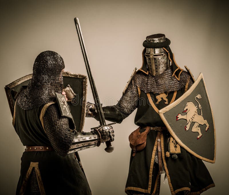 Knights in full body armor stock image. Image of chain - 31920061
