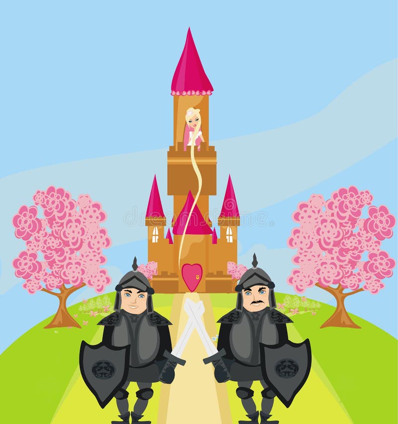 Knights Guard the Entrance To the Castle Stock Vector - Illustration of ...
