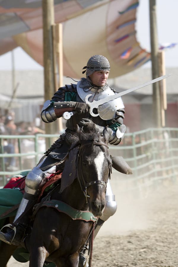 Knights on Horseback 6 editorial stock image. Image of stuntman - 5087489
