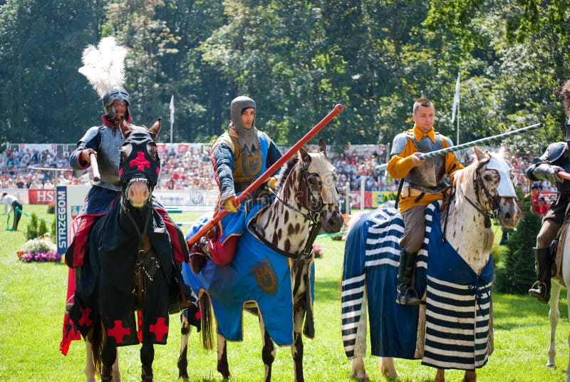 Knights Jousting Warwick Castle England Uk Editorial Image - Image of ...