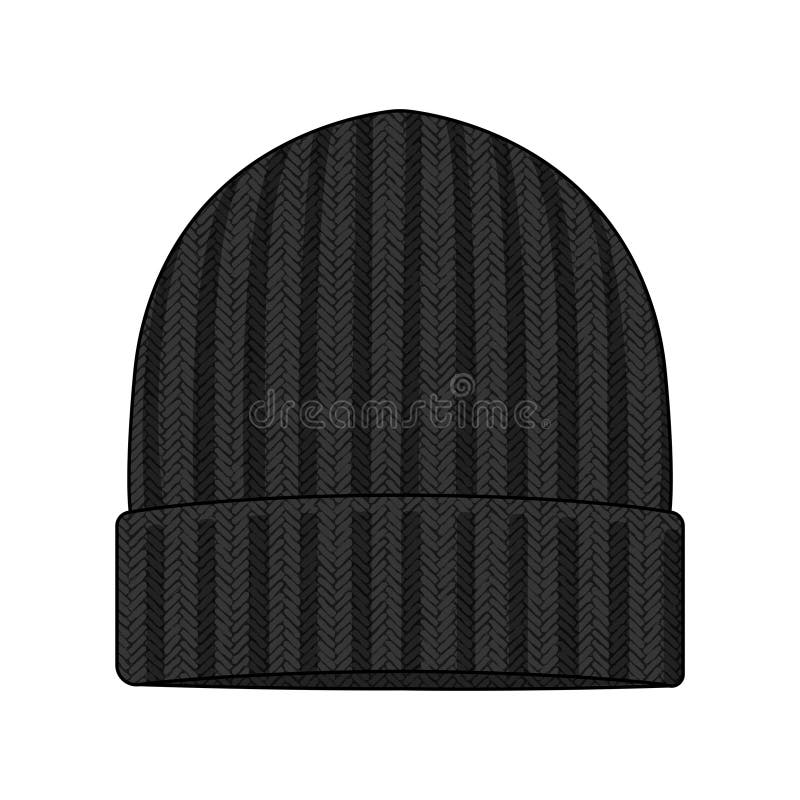 Knit Cap ( Beanie ) Template Vector Illustration Stock Vector ...