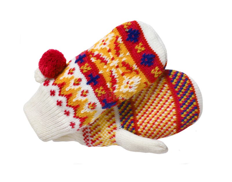Knit mittens stock image. Image of thread, accessory - 11677447