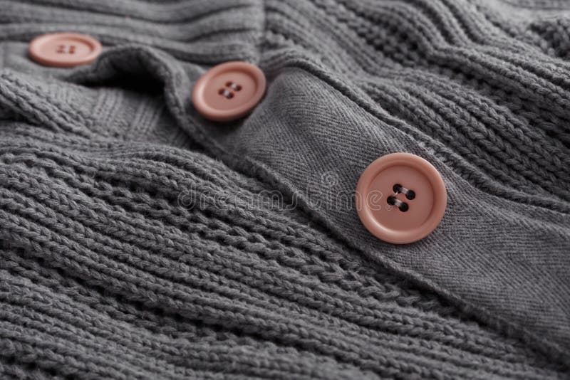 Knit Sweater Closeup Button Stock Image - Image of knit, cardigan: 60628015