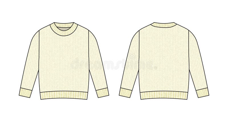 Knit Sweater Vector Template Illustration Stock Vector - Illustration ...