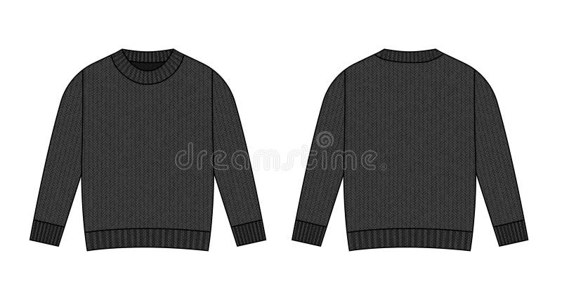Knit Sweater Vector Template Illustration Stock Vector - Illustration ...