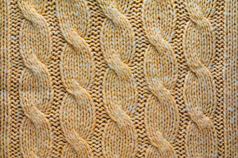 Knitted Cloth Texture with Cable Knits Pattern Stock Photo - Image of ...