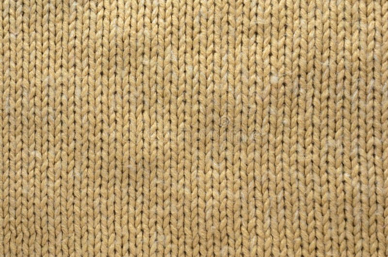 Texture of Beige Knitted Textile Stock Photo - Image of fiber, closeup ...