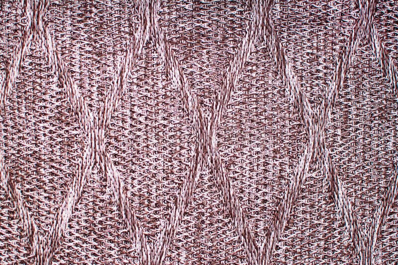 Knit Texture of Brown Wool Knitted Fabric with Cable Pattern As ...