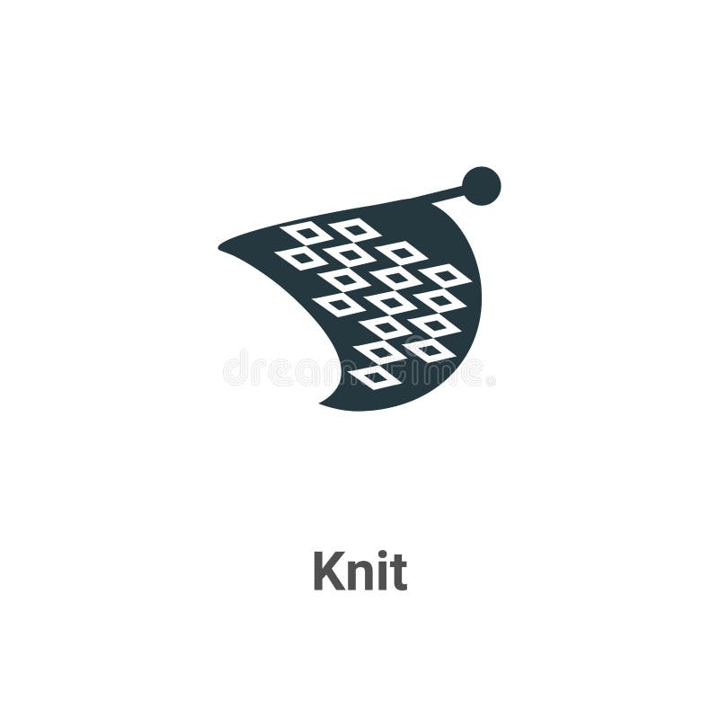 Knit Vector Icon on White Background. Flat Vector Knit Icon Symbol Sign ...