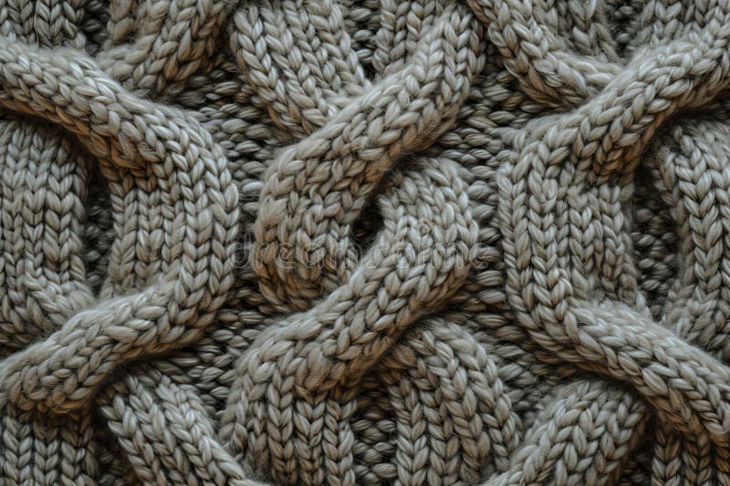 Knit Wool Sweater Texture with Braided Pattern Close Up Stock Photo ...