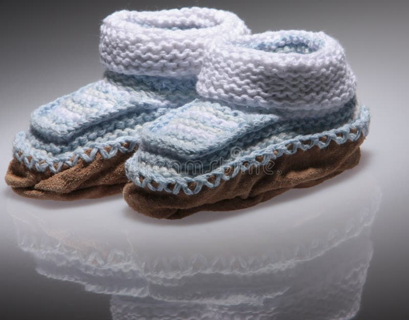 Knitted Baby Booties Picture. Image: 16784095
