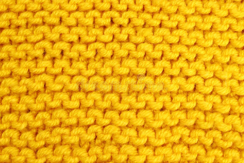 Knitted Background of Yellow Wool Threads Stock Image - Image of simple ...