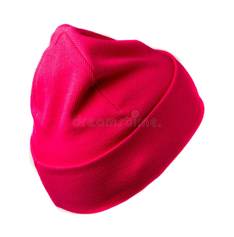 Knitted Beanie Isolated on White Background Stock Photo - Image of ...