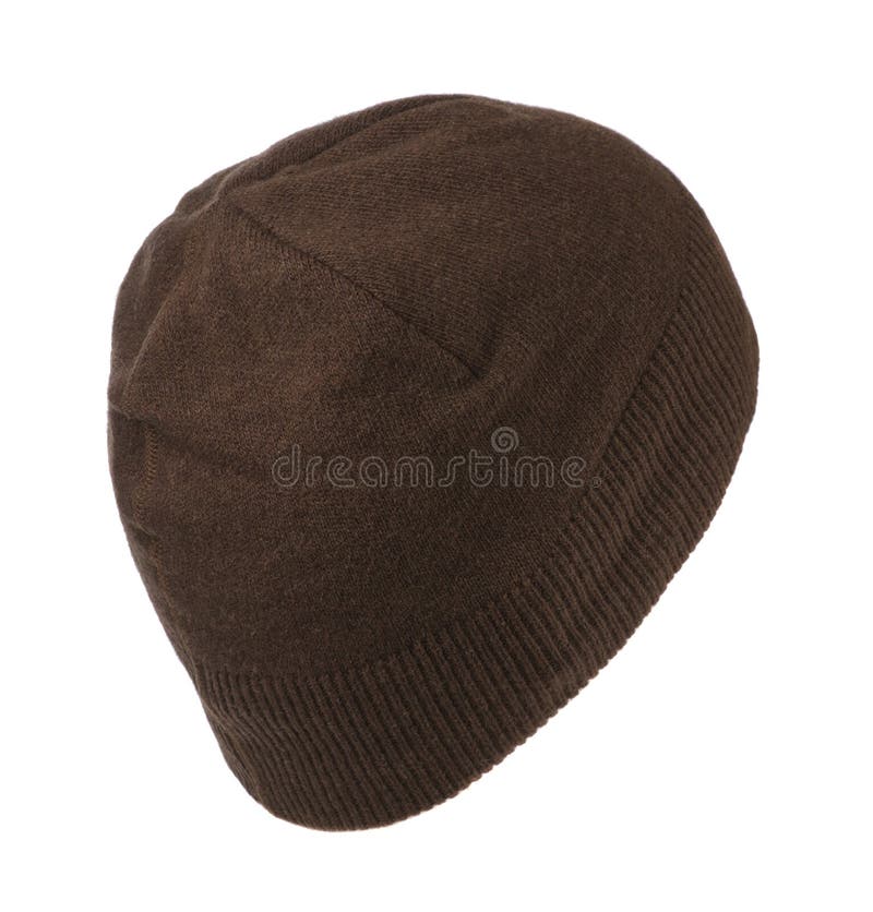 Knitted Beanie Isolated on White Background Stock Photo - Image of wear ...