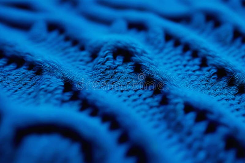 Knitted Blue Sweater. Fabric Texture with Large Loops. Beautiful ...