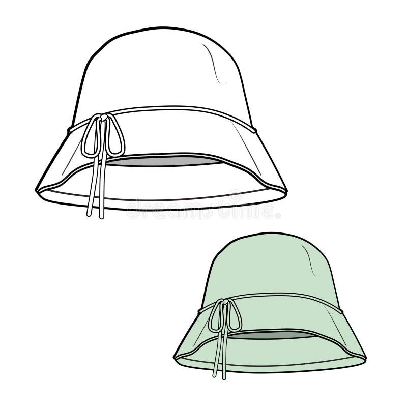 Bucket Hat Template Stock Illustrations – 661 Bucket Hat Template Stock ...