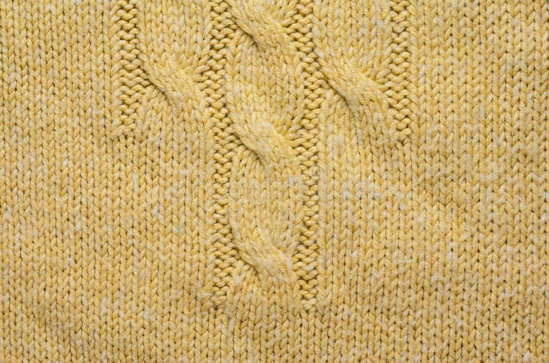 Knitted Cloth Texture with Cable Knits Pattern Stock Photo - Image of ...