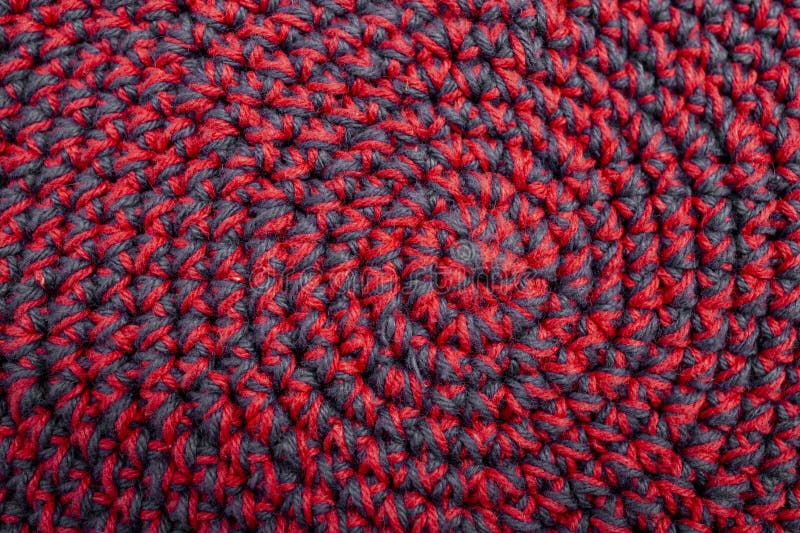 Knitted with a Crochet Hook, Spiral Shaped Pattern Texture, Abstract ...