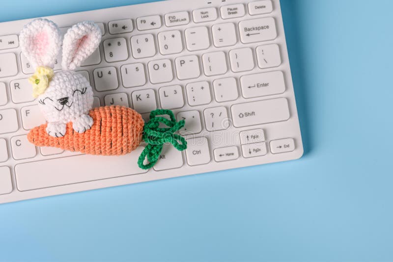 Easter egg key on keyboard stock photo. Image of internet - 51127206